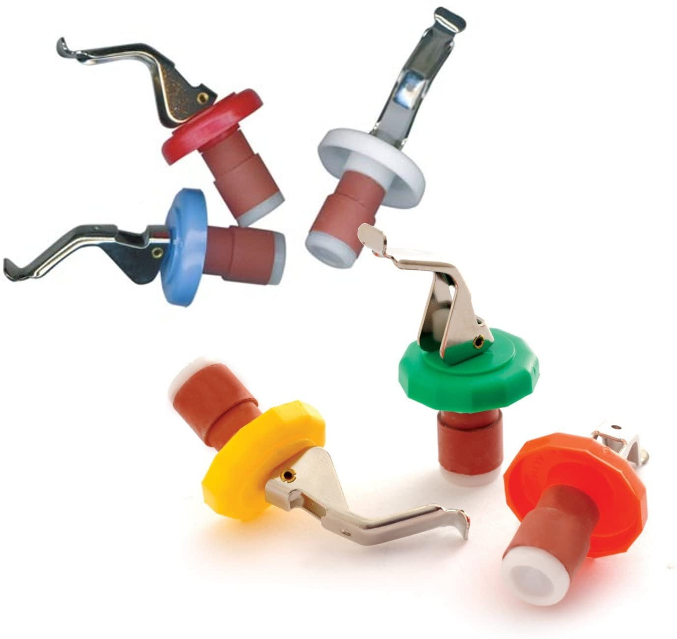 Norpro 6pc Bottle Stoppers Set - Cork Seals Glass Soda Pop & Wine ...