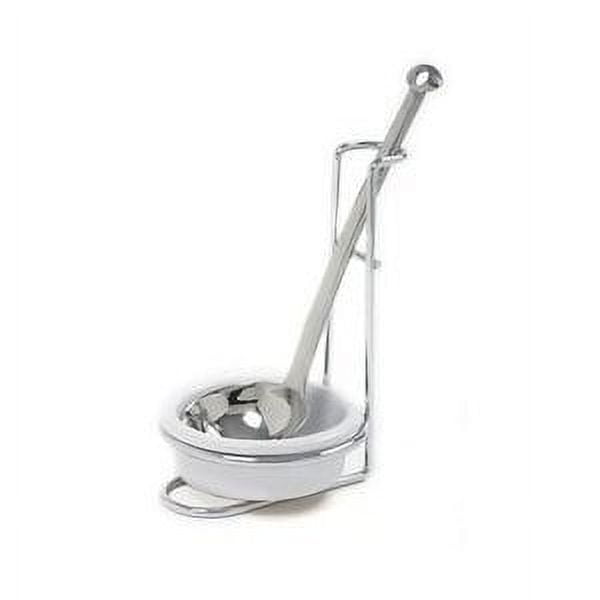 Norpro 7 Inch Stainless Steel Upright Spoon Rest with Ceramic Bowl ...