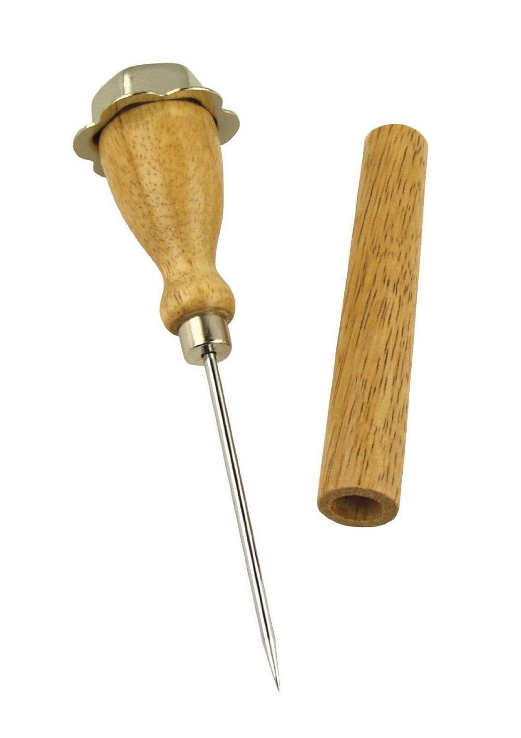 Norpro 7" Stainless Steel Shaft Wood Handle Ice Pick Bar Tool with ...