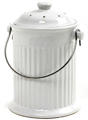 Norpro 93 1 Gallon White Compost Keeper Crock - Walmart.com