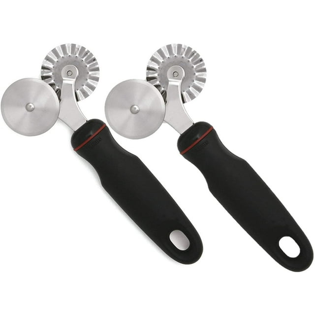 Norpro Grip-EZ 2in1 Stainless Steel Pastry Ravioli Fluted Wheel and ...
