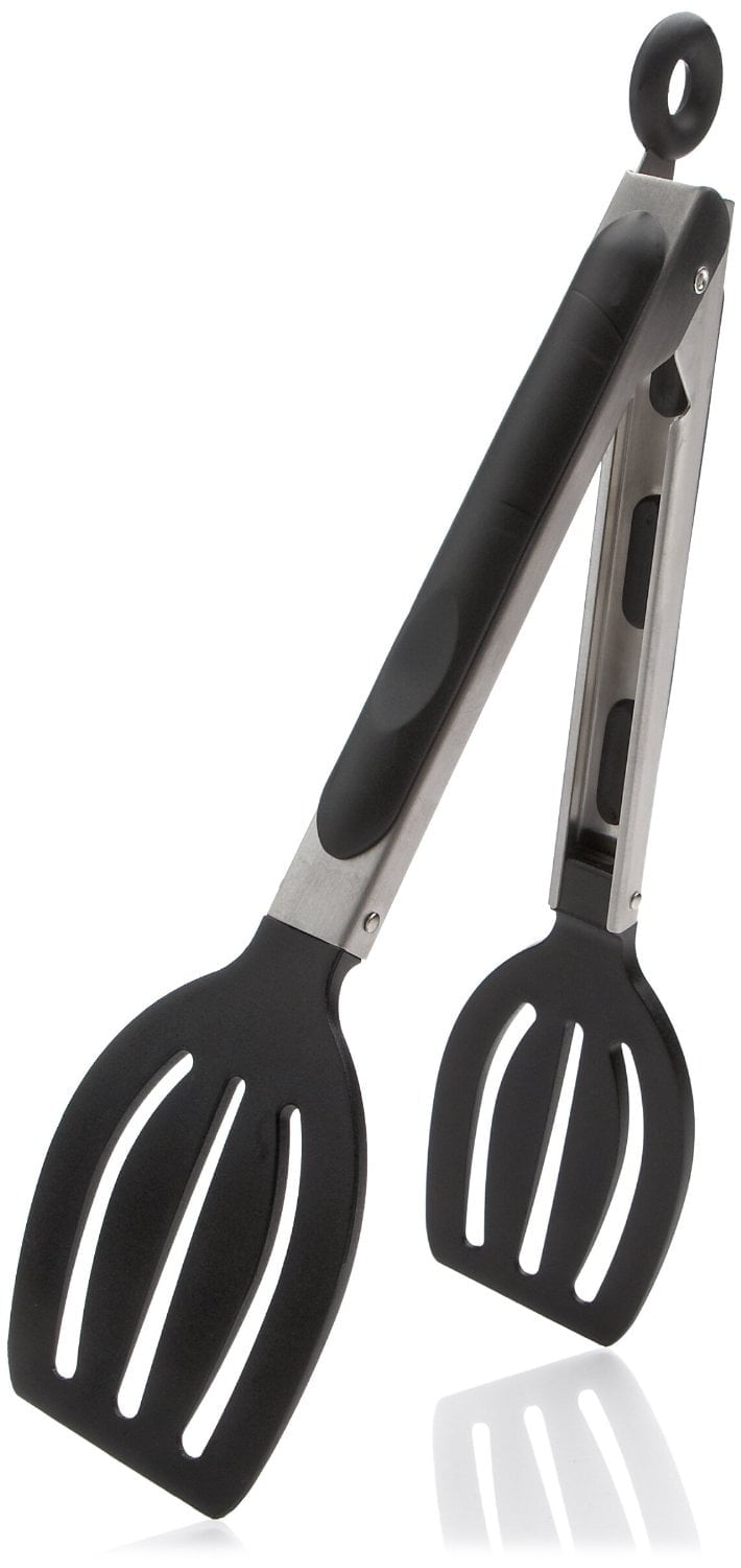 "Norpro Grip-EZ 9"" Tongs, Stainless Steel & Nylon, Kitchen Utensil for ...