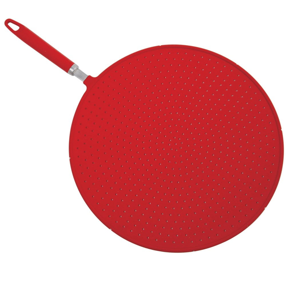 Norpro Grip-EZ Red Silicone Splatter Screen Strainer, 13in/33cm, As ...