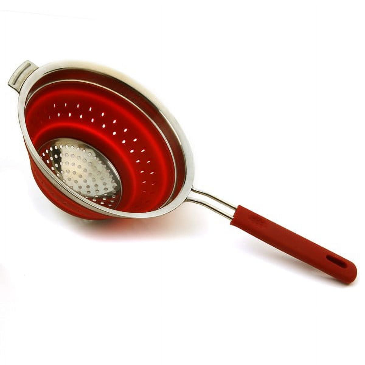 Norpro Knockdown Red Silicone 44 Ounce Collapsible Strainer - Walmart.com