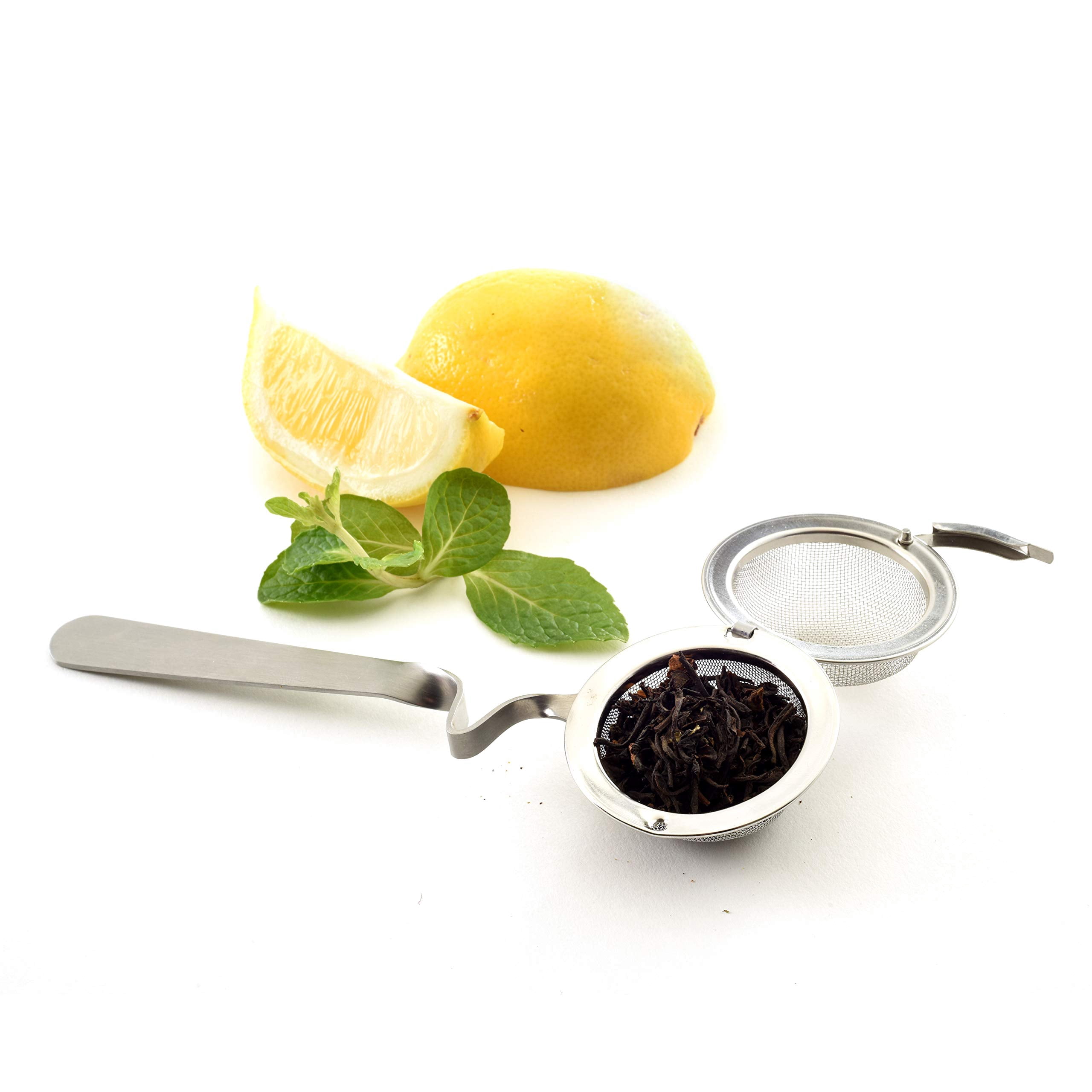 Norpro Mesh Tea Ball with Cup Rest Handle, 6.5in/16.5cm in length, 2in ...