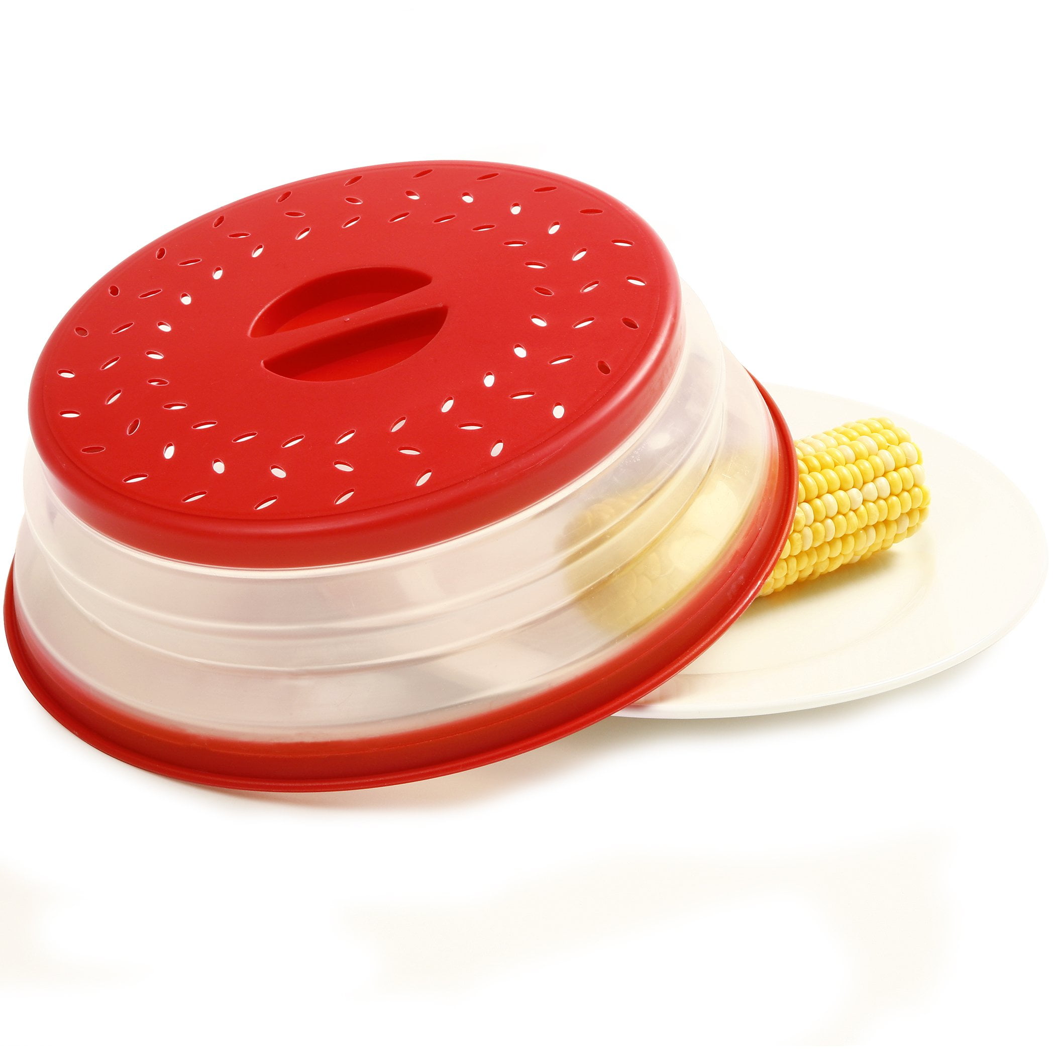 Norpro, Red Knockdown Microwave Food Cover, 10.5" x 3.38" - Walmart.com