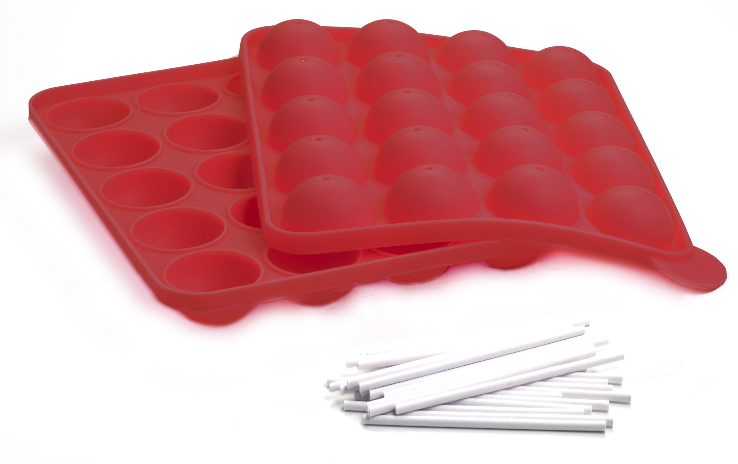 Norpro Red Silicone Cake Pop Pan Set with 20 Free Sticks - Walmart.com