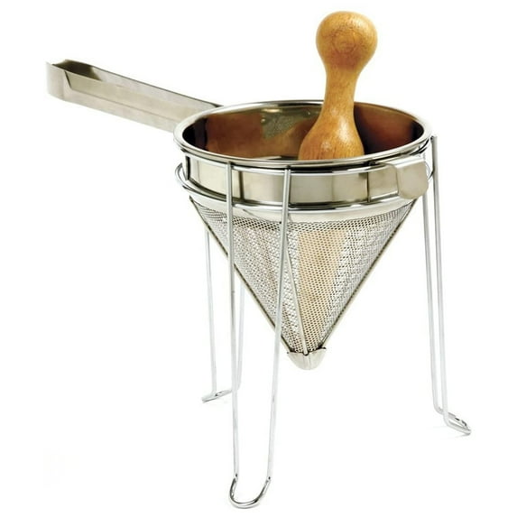 "Norpro Stainless Steel Chinois Strainer, Fine Mesh, With Stand and ...