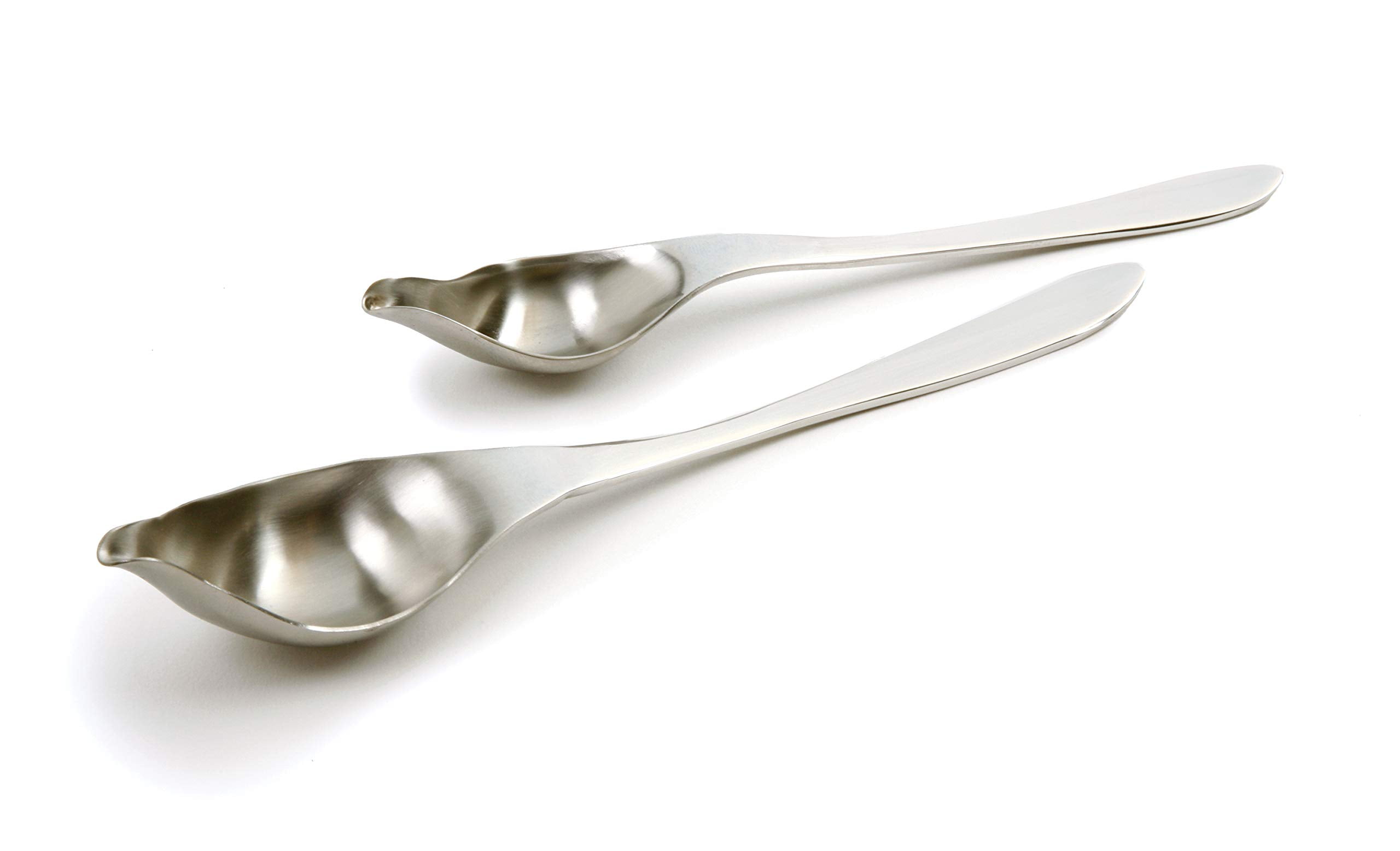 Norpro Stainless Steel Drizzle Spoons, Set of 2, 7.75" x 1.25", Silver ...