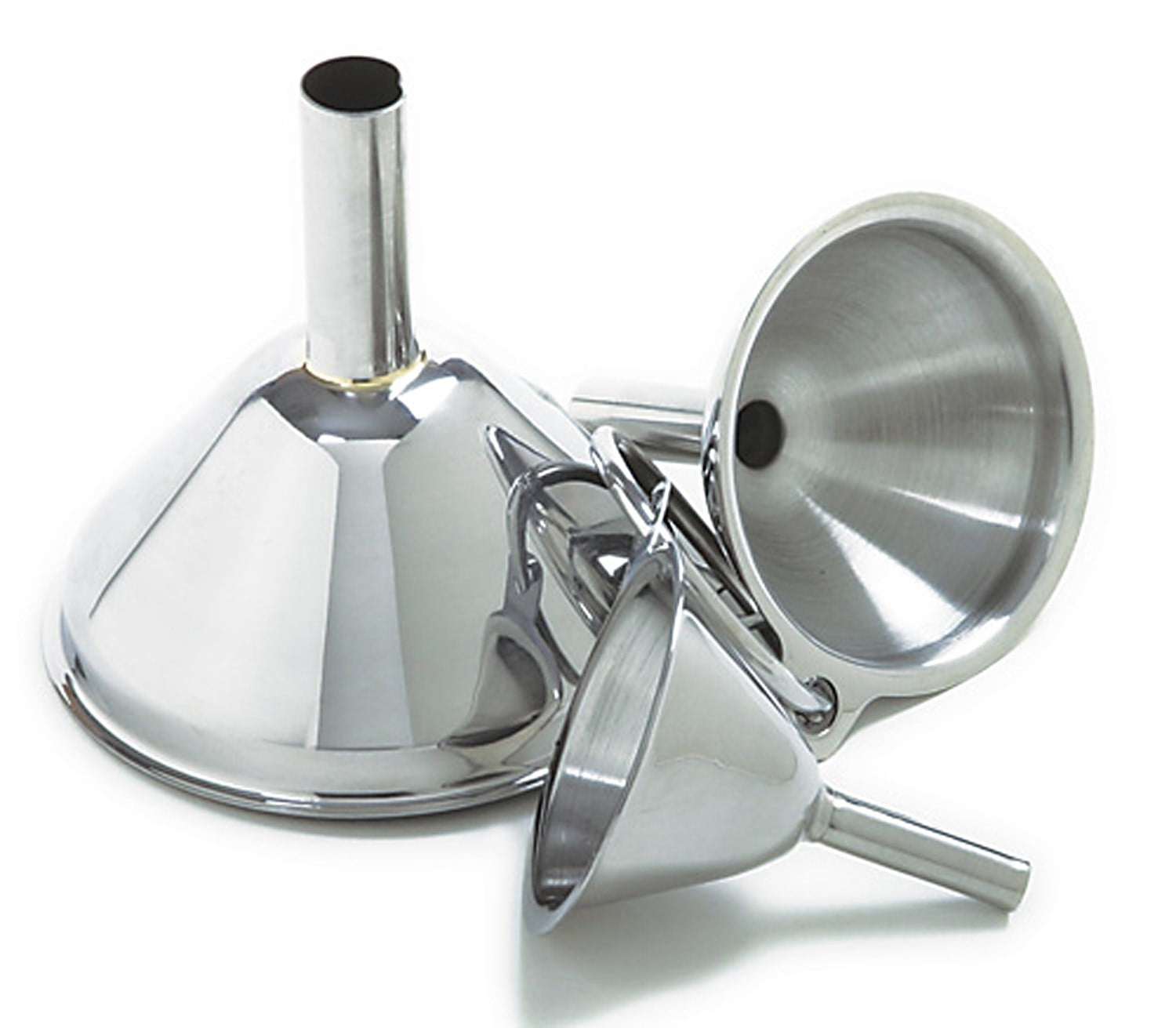 Norpro Kitchen Utensils: Stainless Steel Funnels for Cooking Use, Set ...