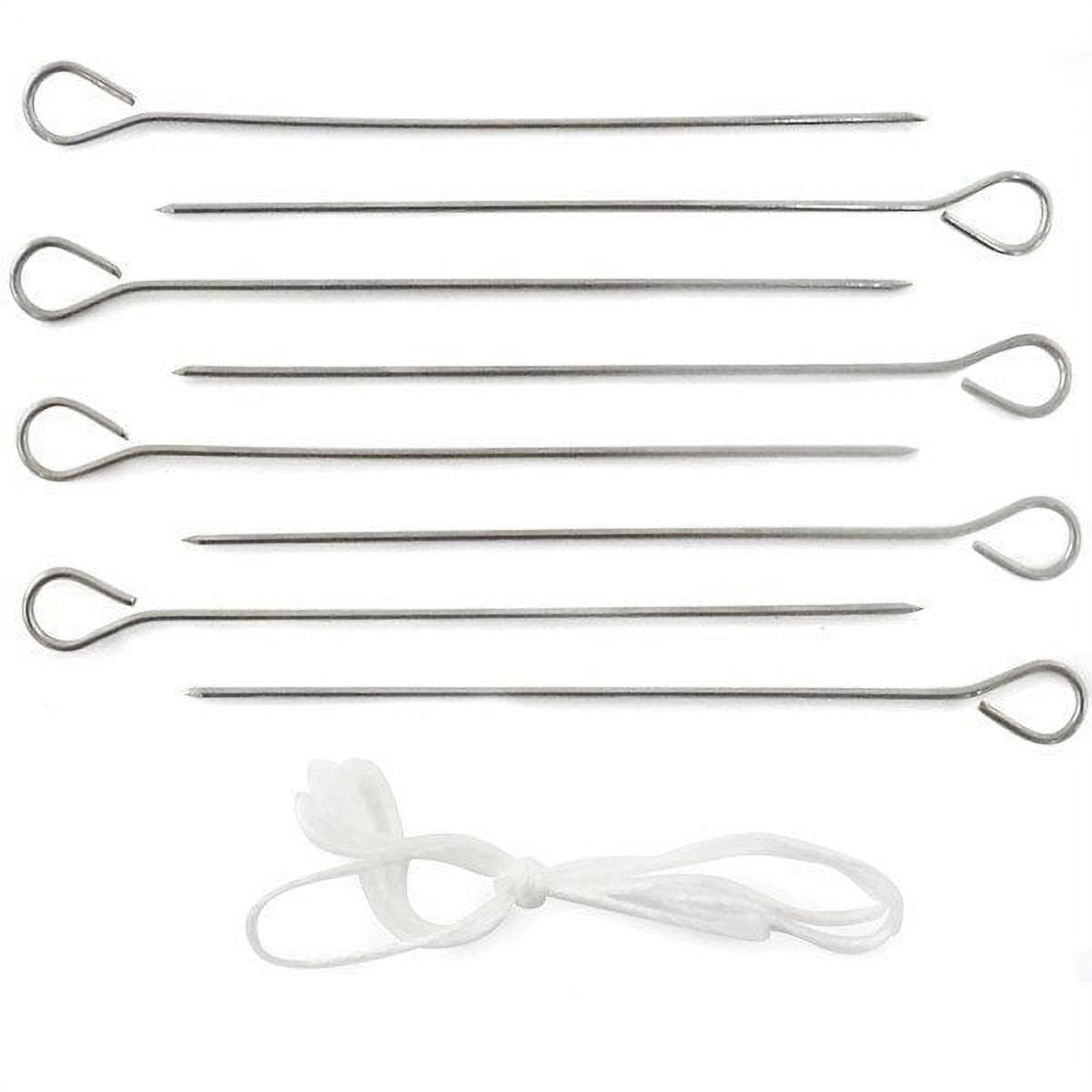 Norpro Stainless Steel Poultry Lacers, Set of 8 for Stuffing, Reusable ...