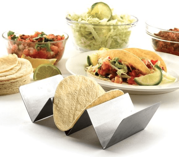 Norpro Stainless Steel Taco Rack, Holds 3 Tacos Each, Set of 2 ...
