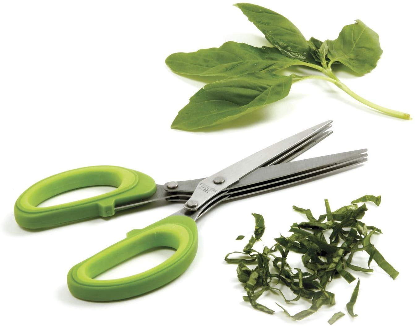 Norpro Stainless Steel Triple Blade Herb Scissors Garnish Snips Kitchen ...