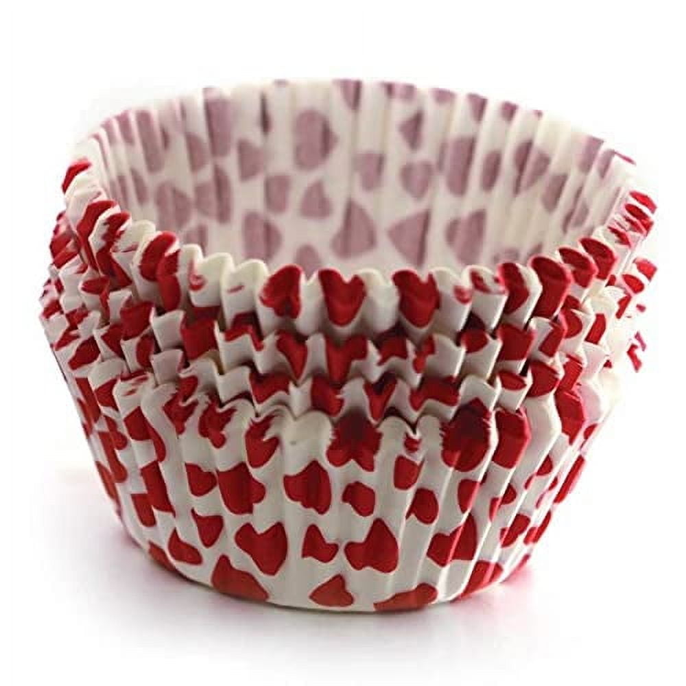 Norpro Standard Size Heart Baking Cups/Liners, 75-Pack, Multicolored ...