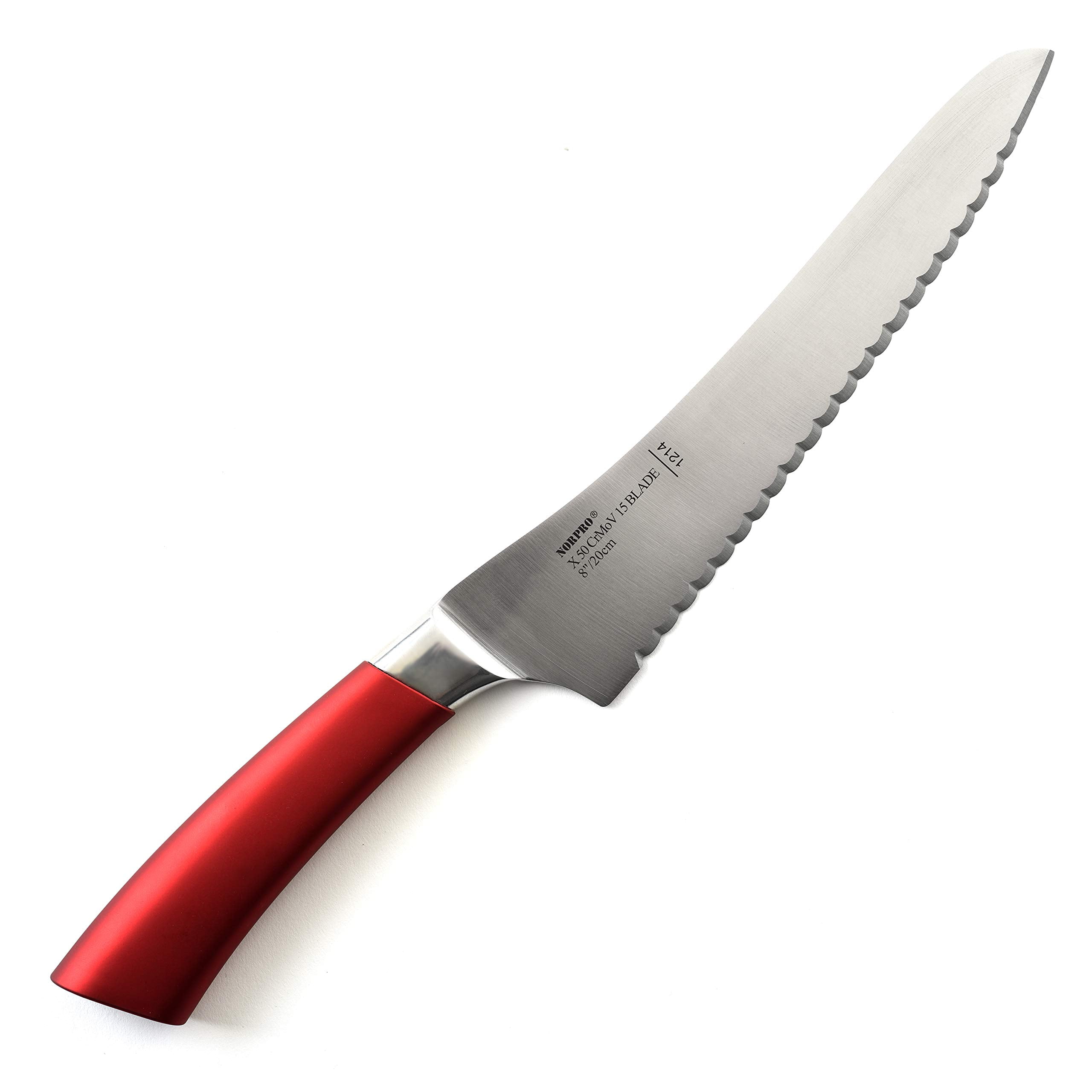 Norpro UNI Knife All Purpose Kitchen 8-inch Serrated Stainless Steel ...