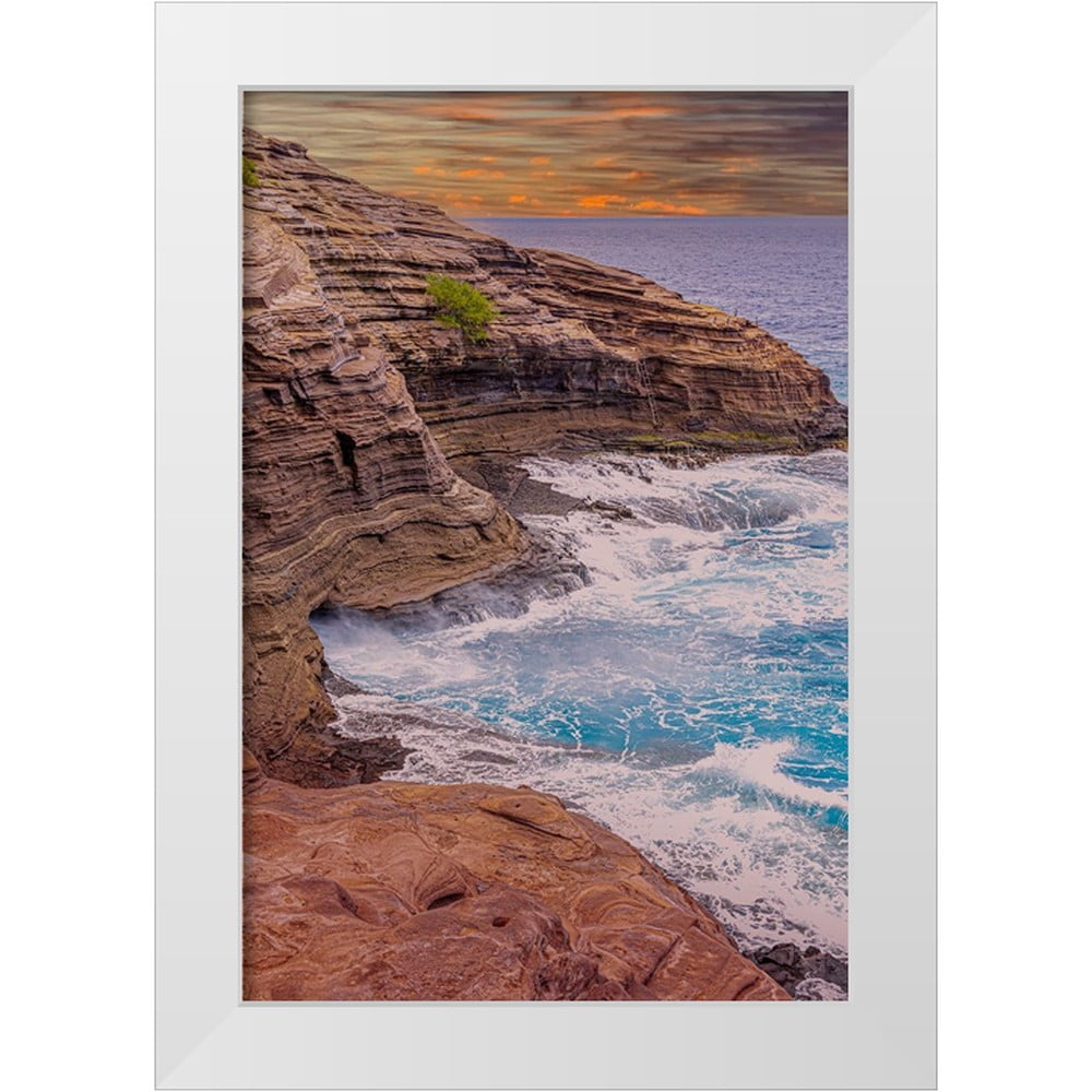 Norring, Tom 13x18 White Modern Wood Framed Museum Art Print Titled - Ocean view from Spitting ...