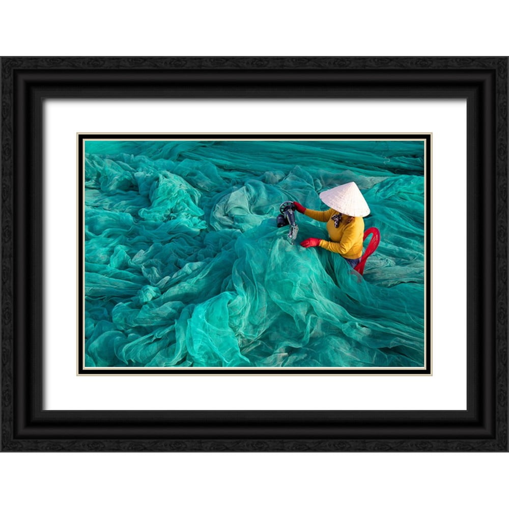 Norring, Tom 24x17 Black Ornate Wood Framed with Double Matting Museum ...