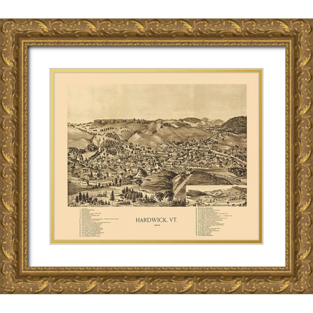 Norris 17x15 Gold Ornate Wood Framed with Double Matting Museum Art ...