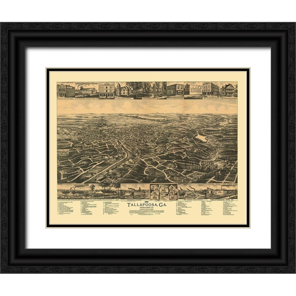 Norris 18x15 Black Ornate Wood Framed with Double Matting Museum Art ...