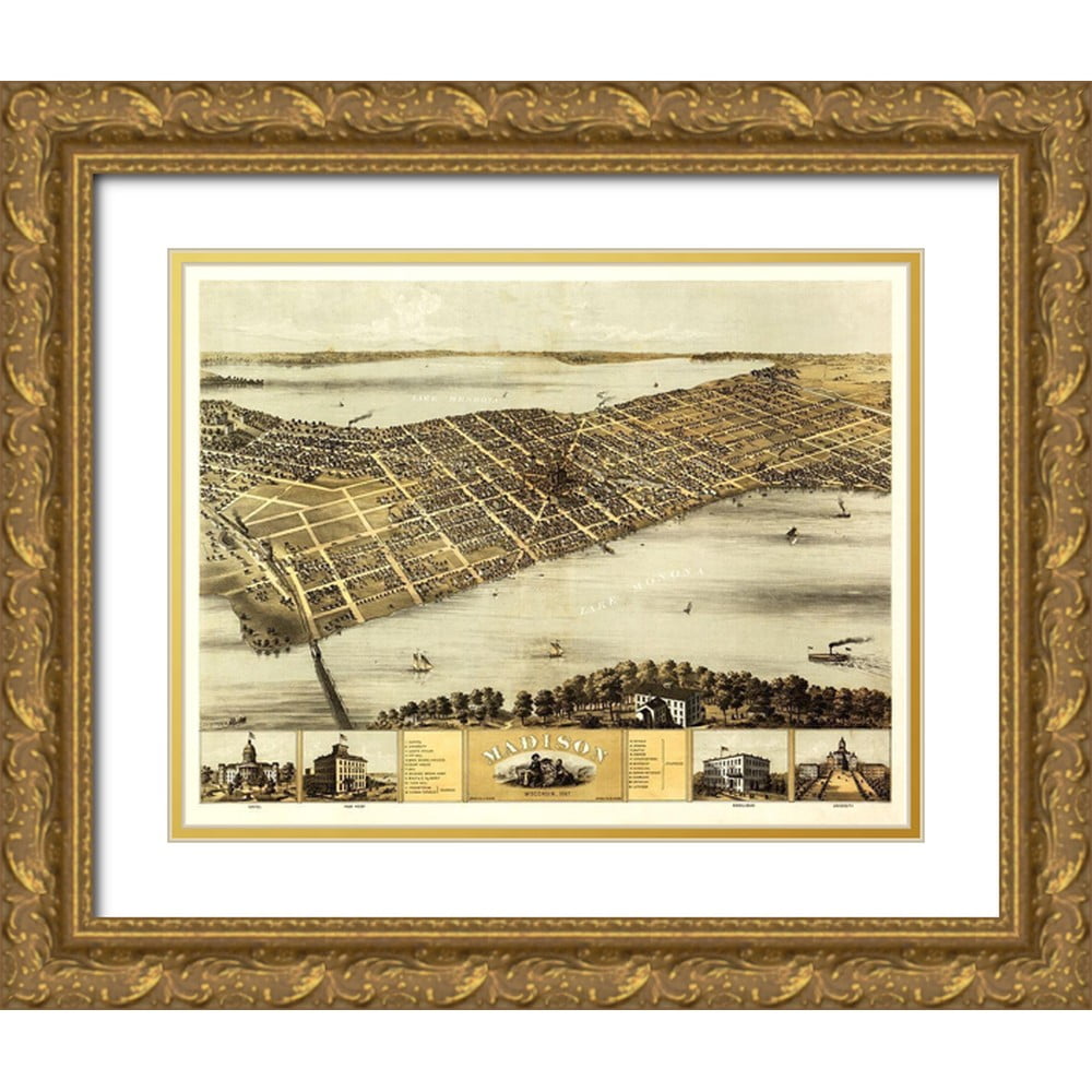 Norris 32x26 Gold Ornate Wood Framed with Double Matting Museum Art ...