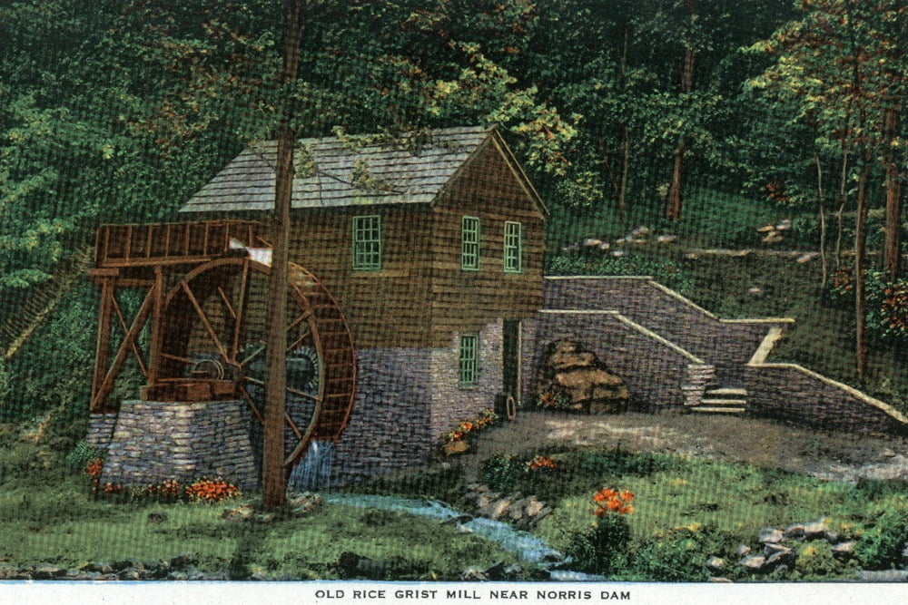 Norris, Tennessee, View of an Old Rice Grist Mill near Norris Dam ...