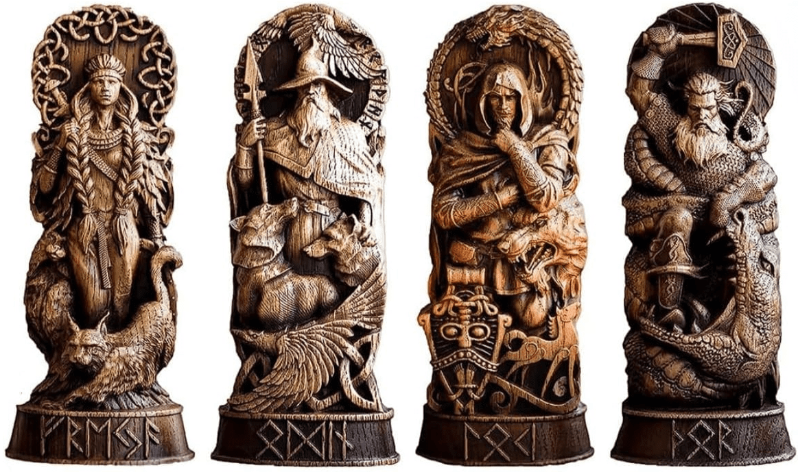 Norse Gods Statue Norse Odin Loki Freyja Thor Statue Scandinavian ...