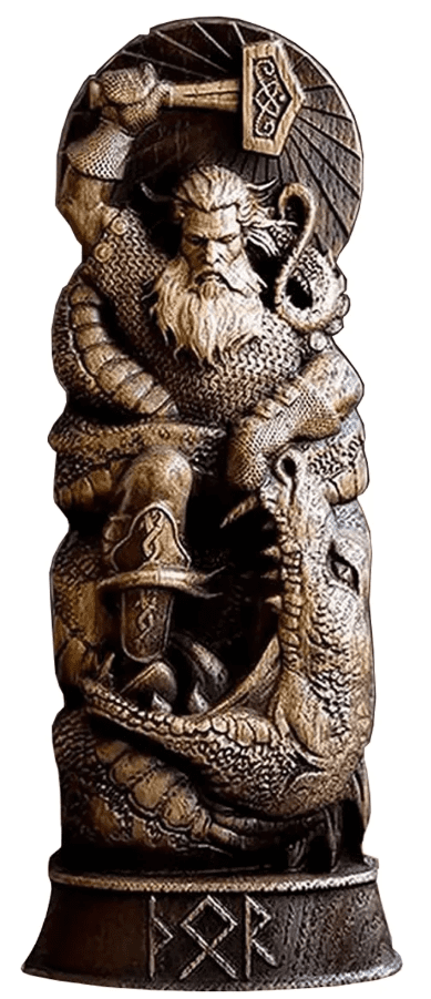 Norse Mythology Decor Statue, Classic Odin, Thor, Loki, Freya, Viking ...