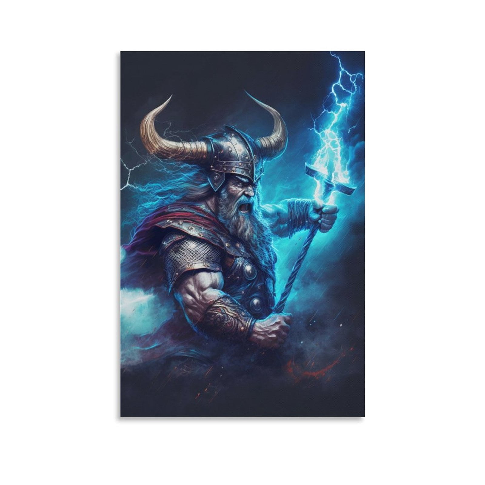 Norse Mythology God Of Thunder Poster Picture Print Wall Art Poster ...