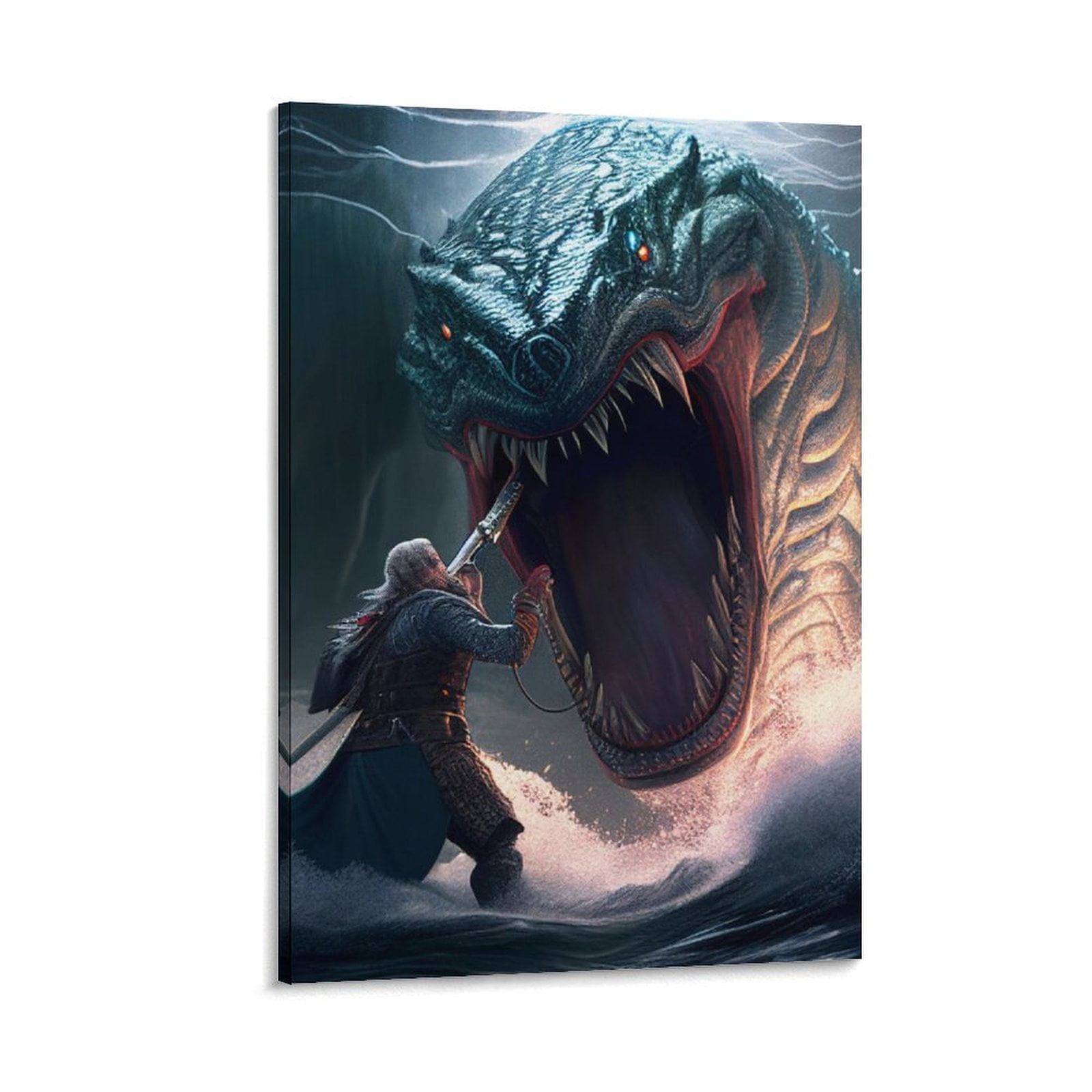 Norse Mythology Jormungandr World Serpent Poster Posters Art Print Wall ...