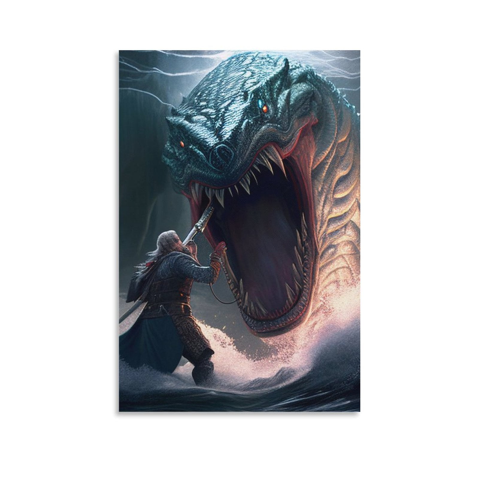 Norse Mythology Jormungandr World Serpent Poster Room Aesthetic Poster ...