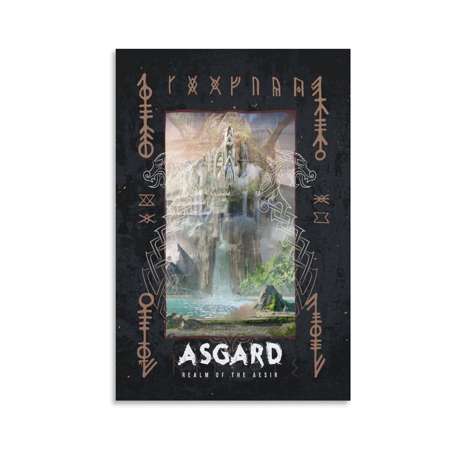 Norse Mythology Poster Asgard Realm of The Aesir Canvas Wall Art Poster ...
