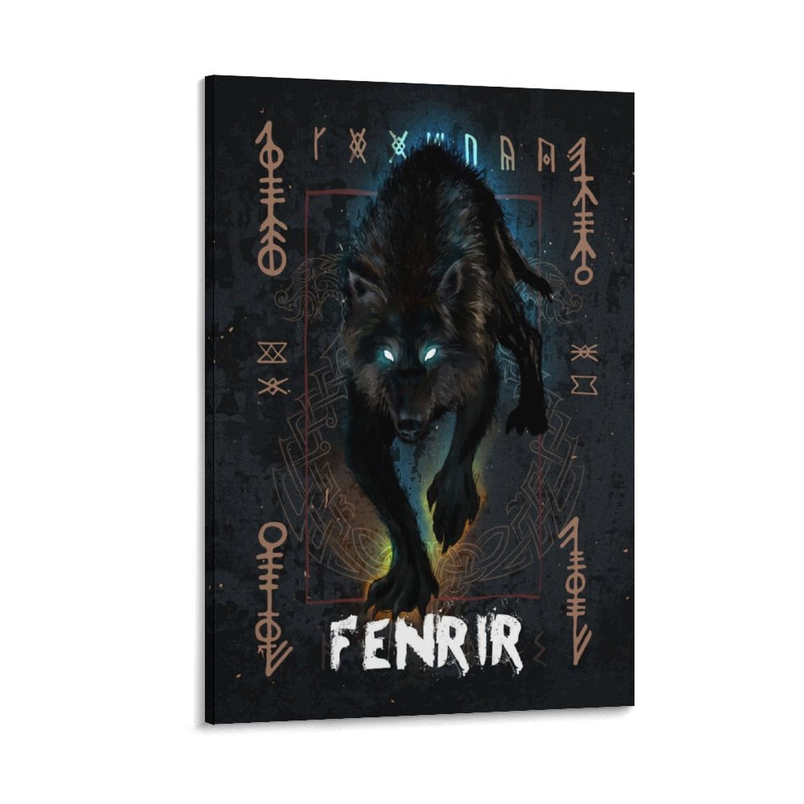 Norse Mythology Poster Fenrir The Norse Wolf Wall Art Poster Scroll ...
