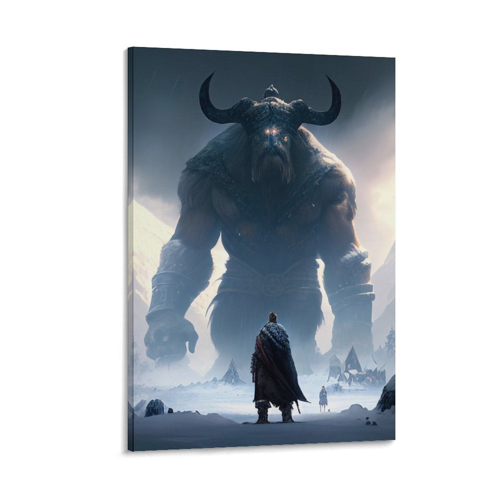 Norse Mythology Poster Realm of The Giants Painting On Canvas Wall Art ...