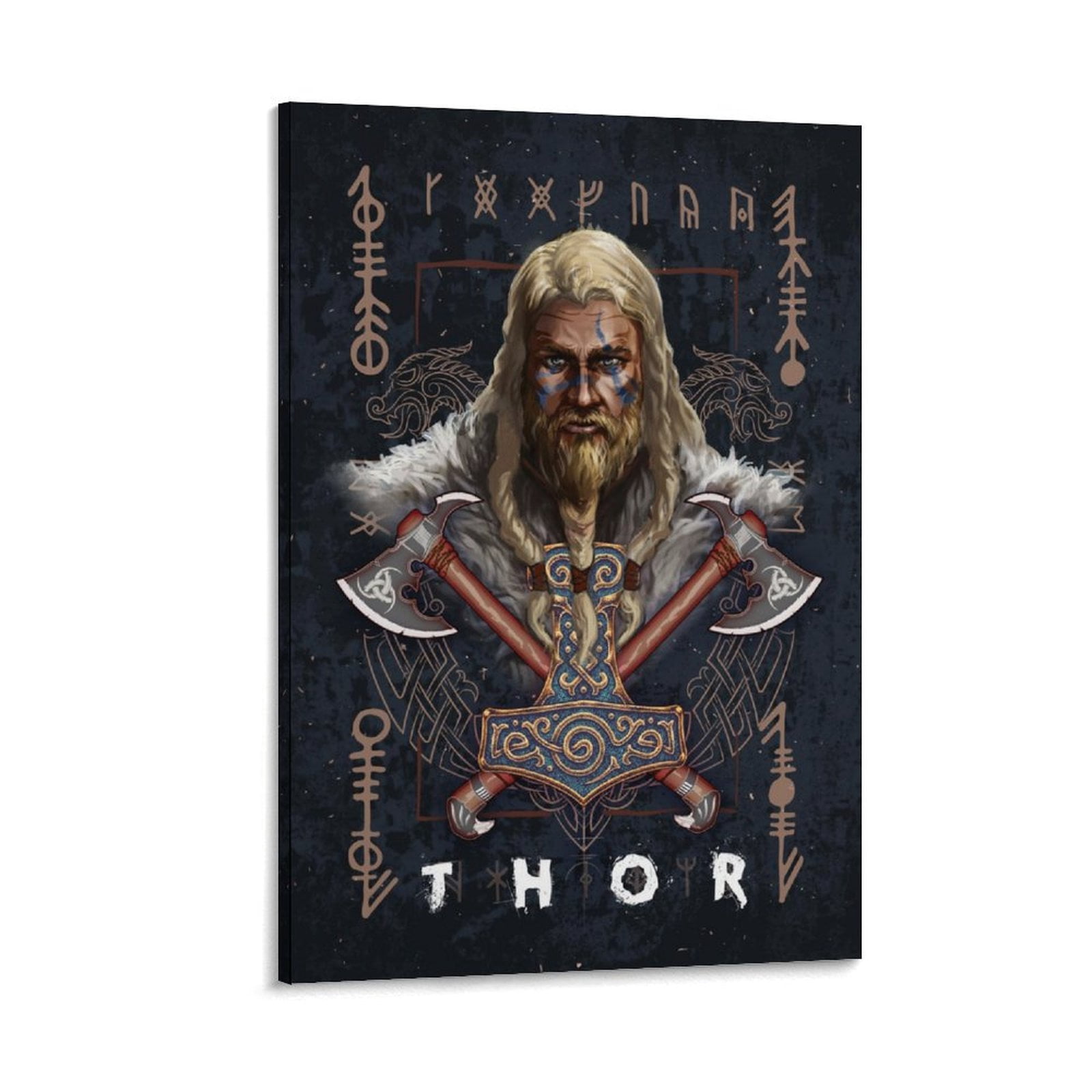 Norse Mythology Poster Thor Canvas Wall Art Poster Decorative Bedroom ...