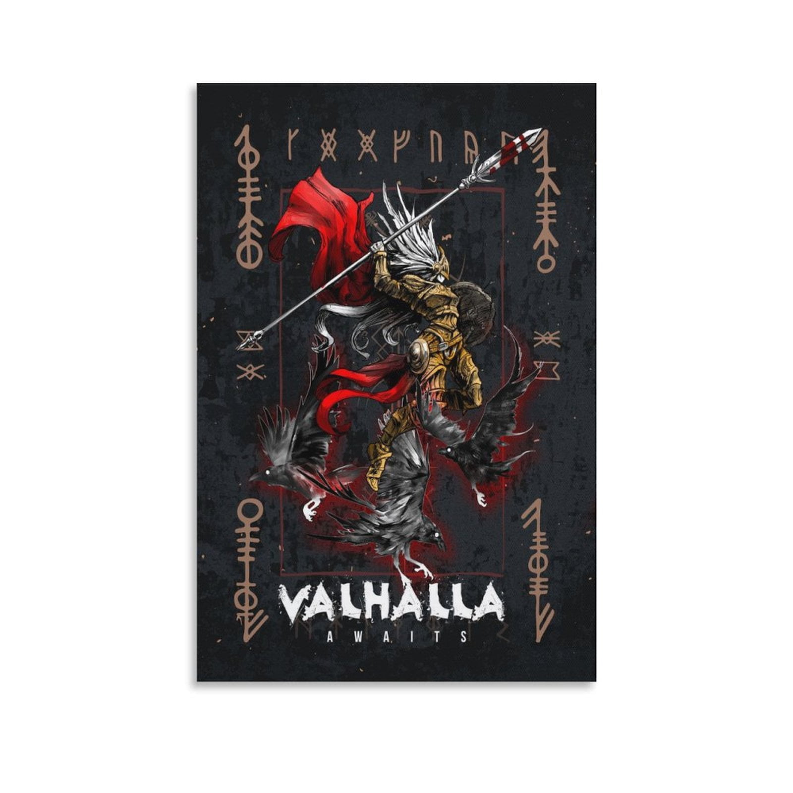 Norse Mythology Poster Valhalla Picture Print Canvas Poster Wall Paint ...