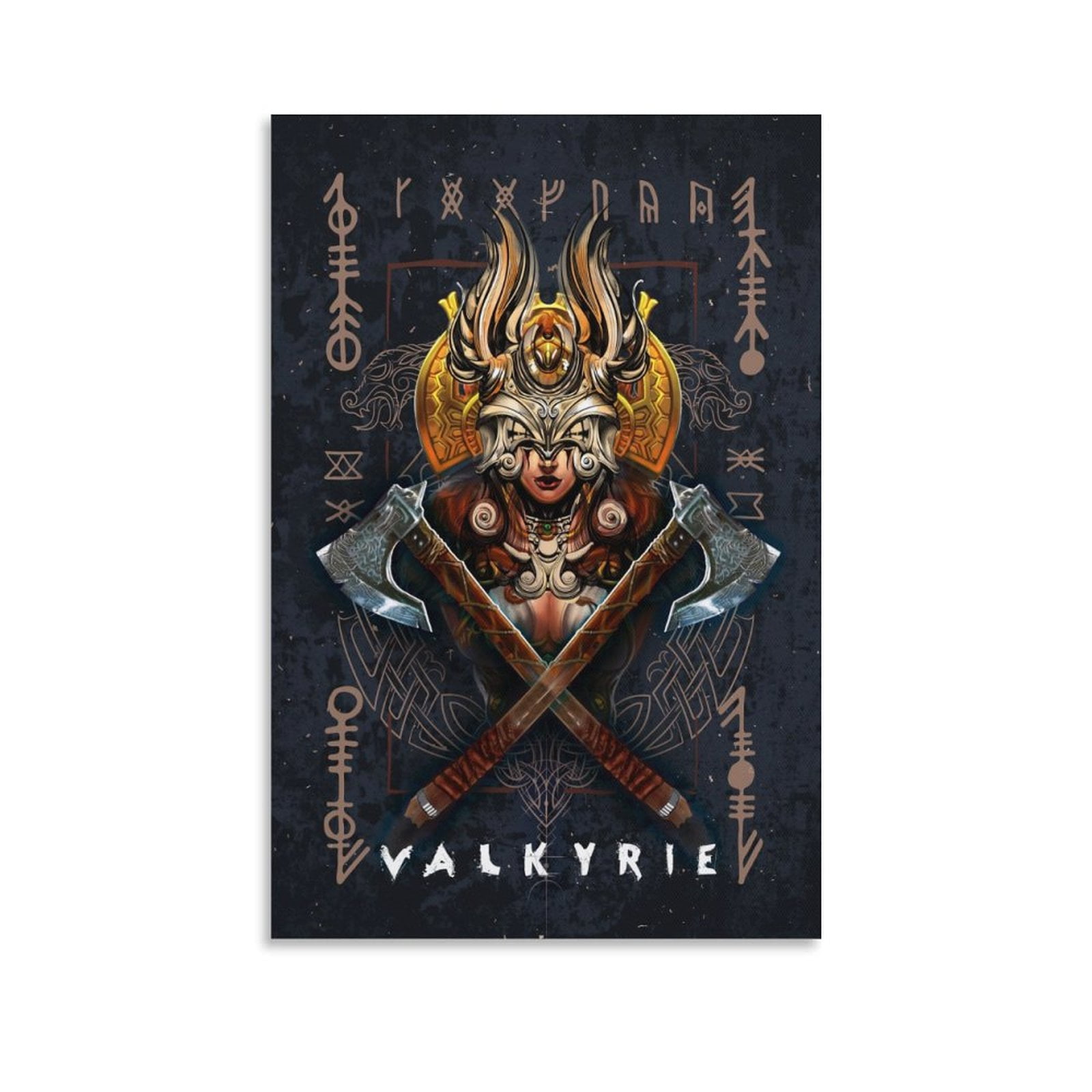 Norse Mythology Poster Valkyrie Canvas Wall Art Prints Poster Gifts ...