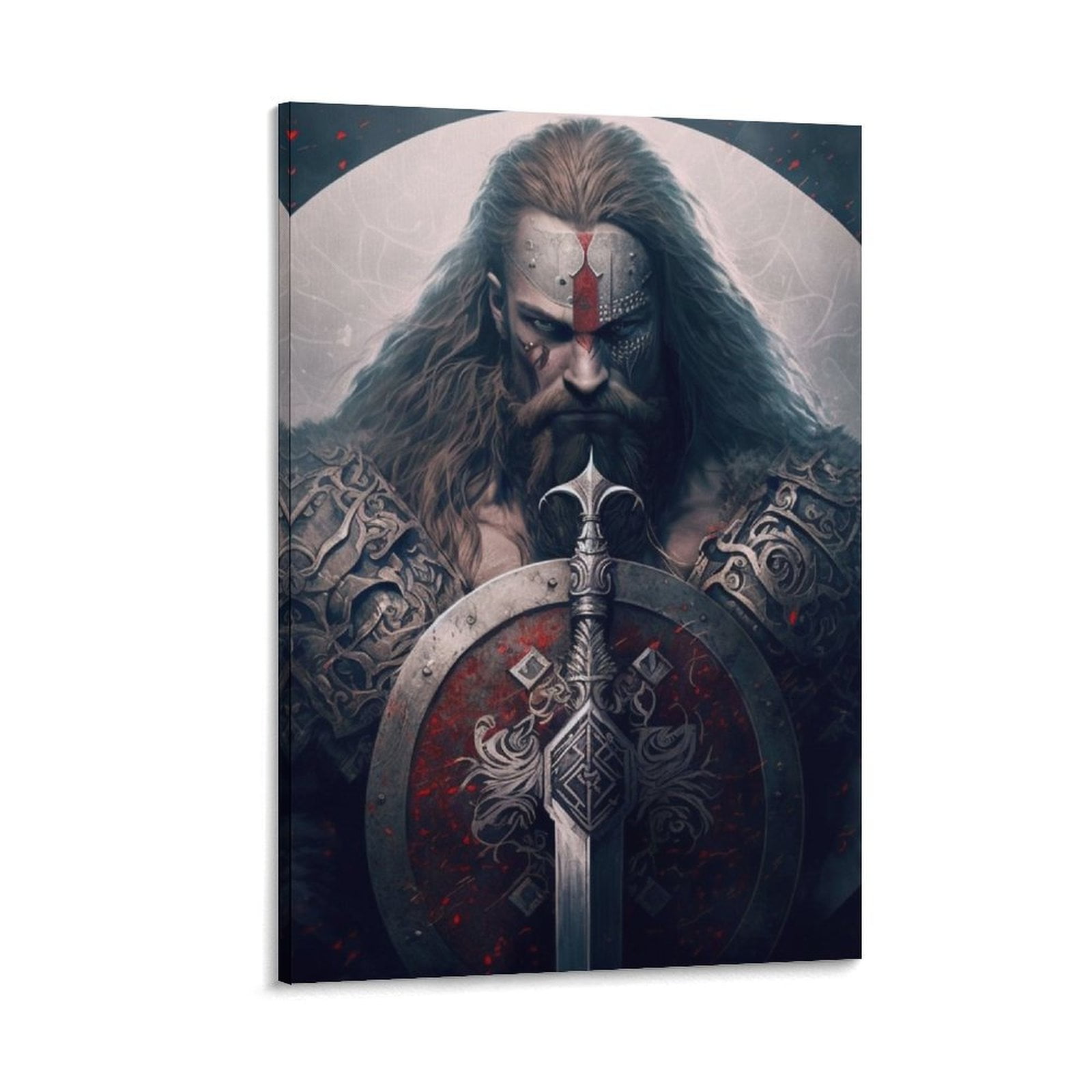 Norse Mythology Poster Viking Battle Ready Wall Art Poster Scroll ...