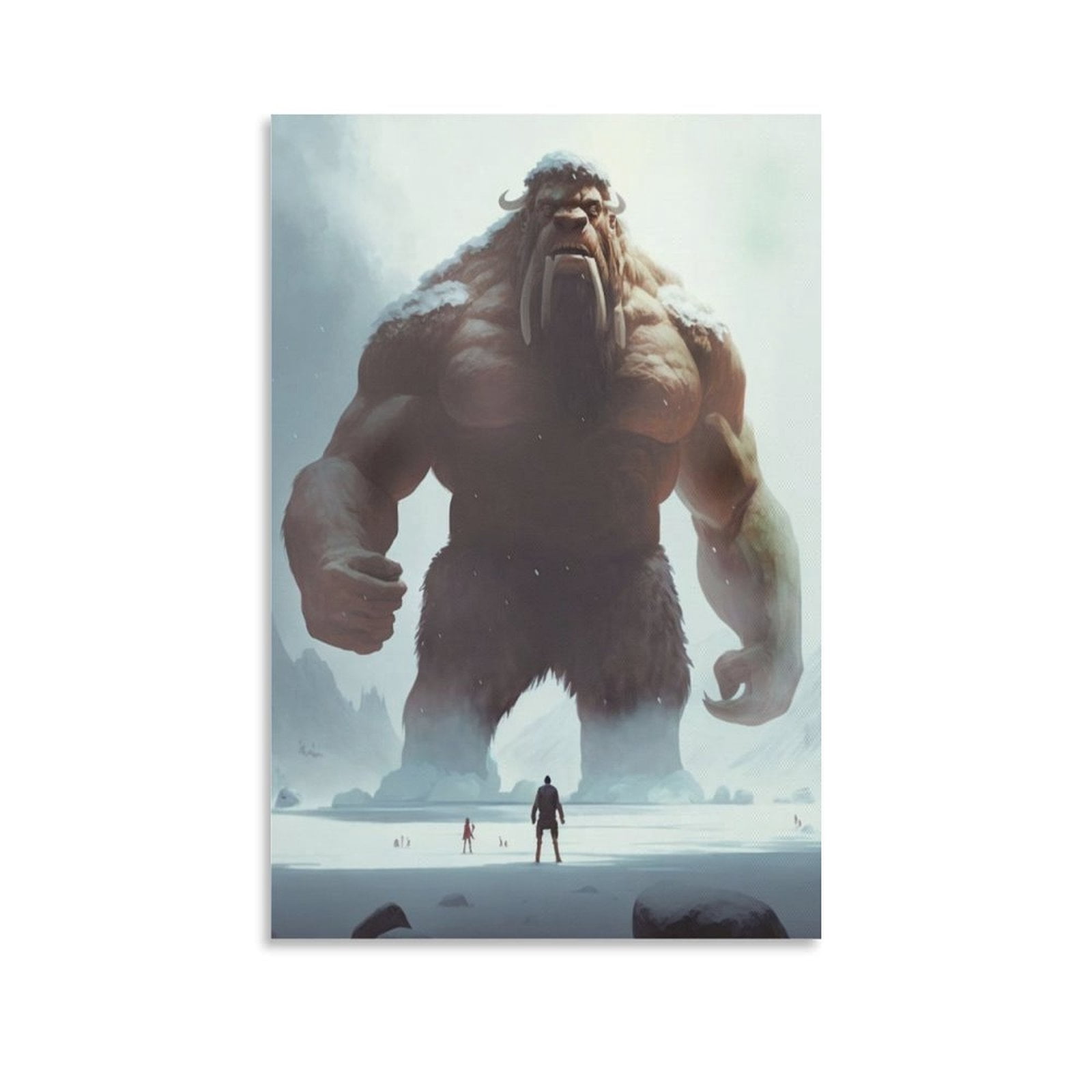 Norse Mythology Poster Ymir The Giant Painting On Canvas Wall Art ...