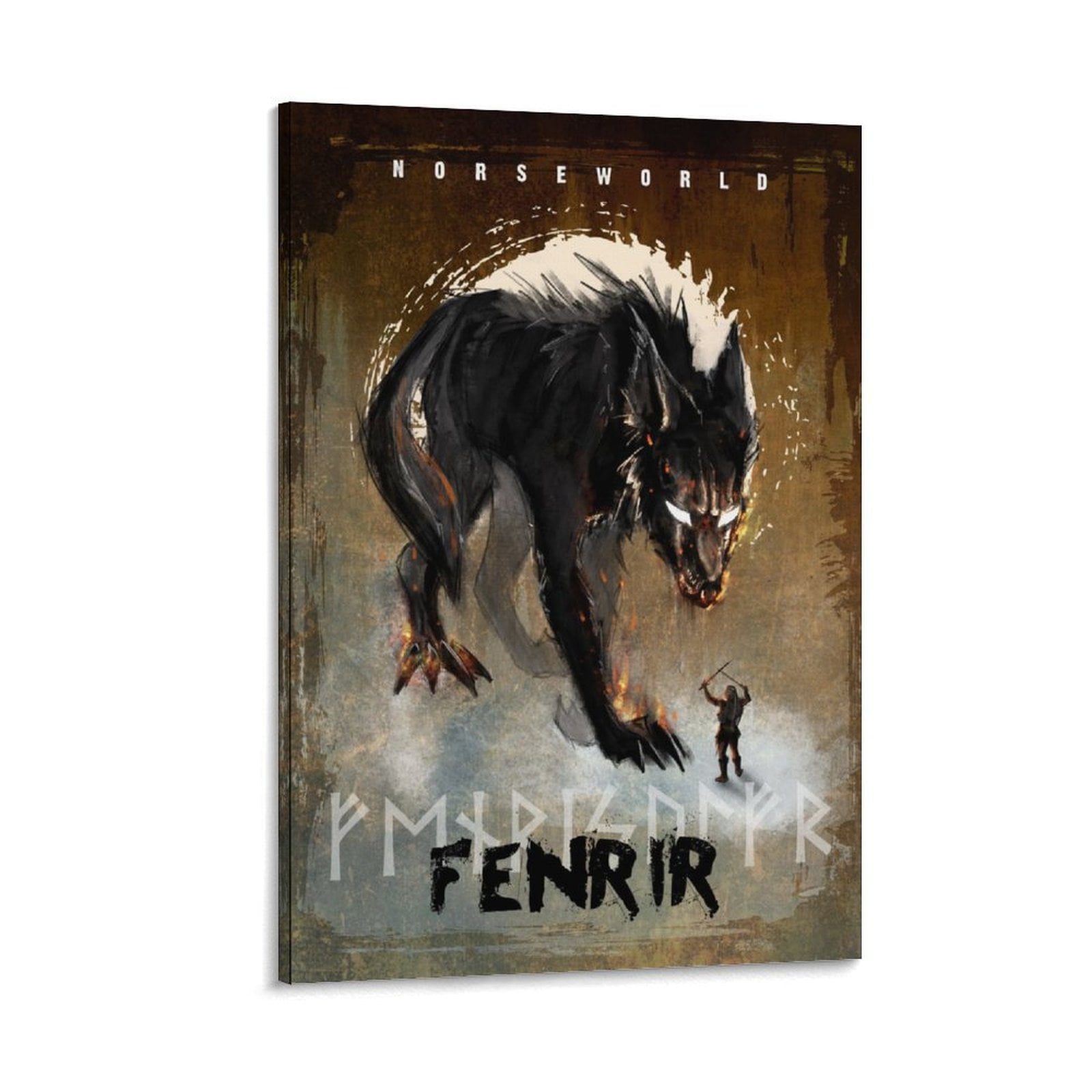Norse Mythology Viking Poster Fenrir Wall Art Poster Gifts Bedroom ...