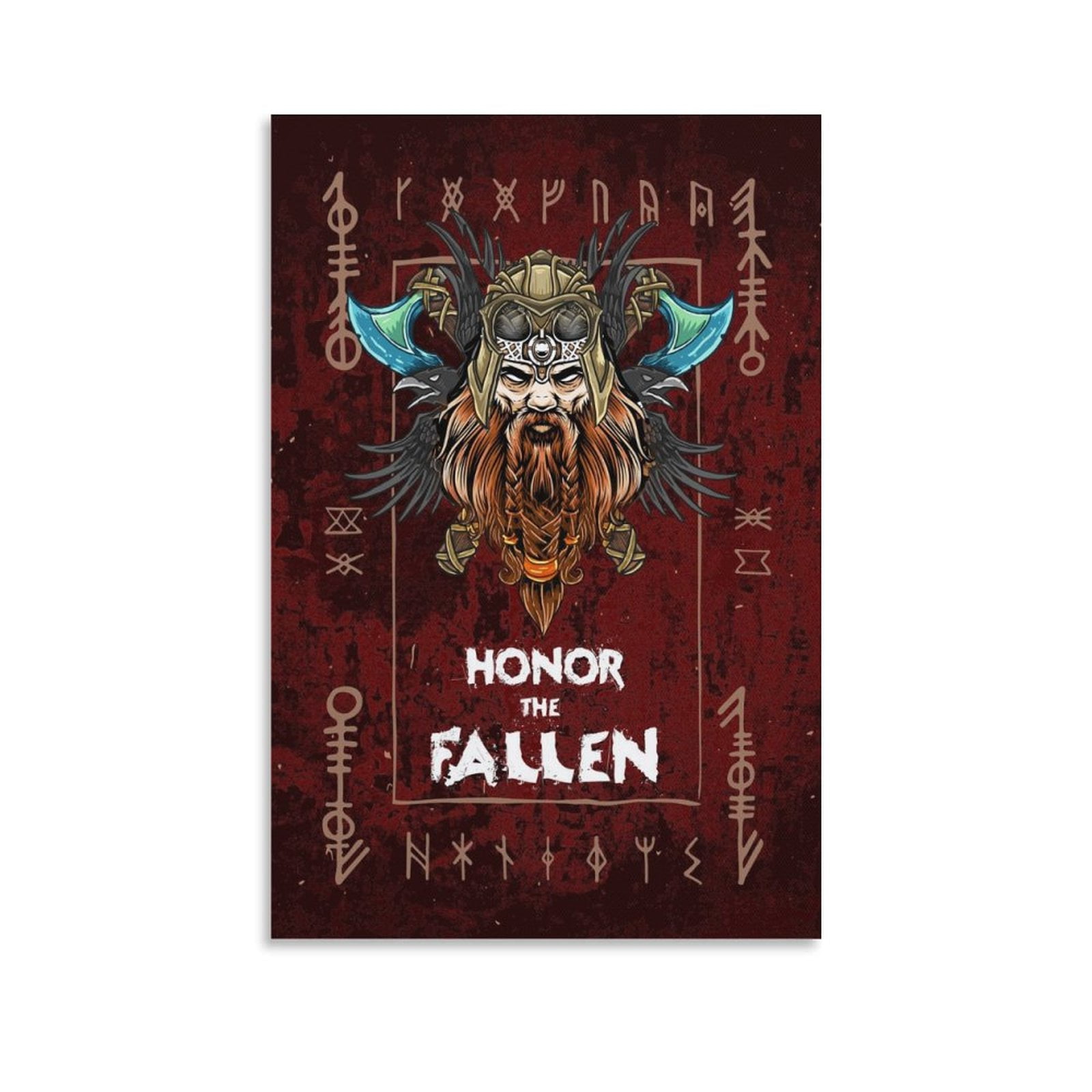 Norse Mythology Viking Poster Honor The Fallen Room Aesthetic Poster ...