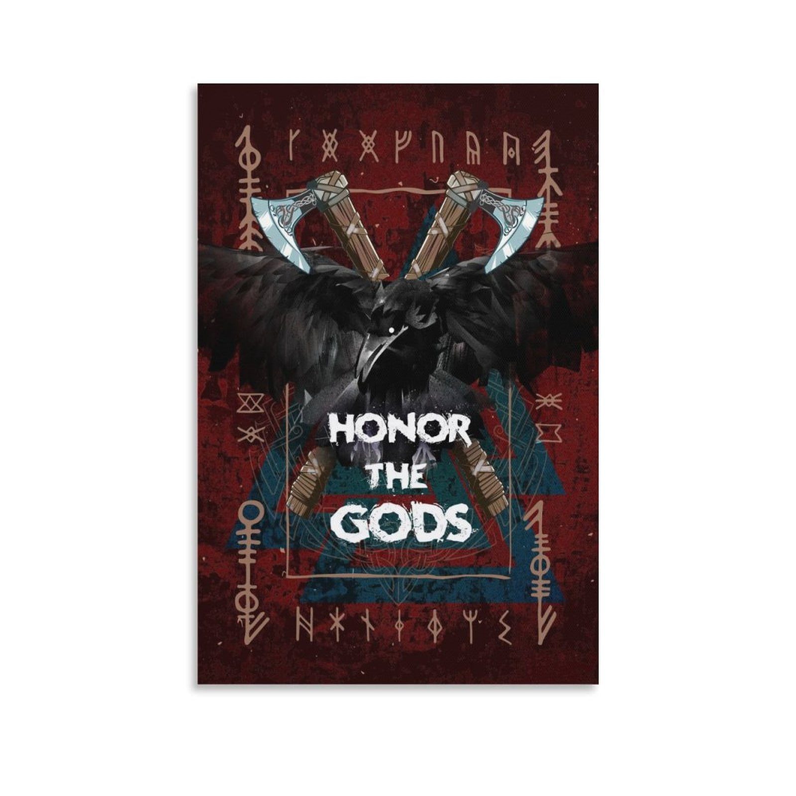 Norse Mythology Viking Poster Honor The Gods Posters Art Print Wall ...