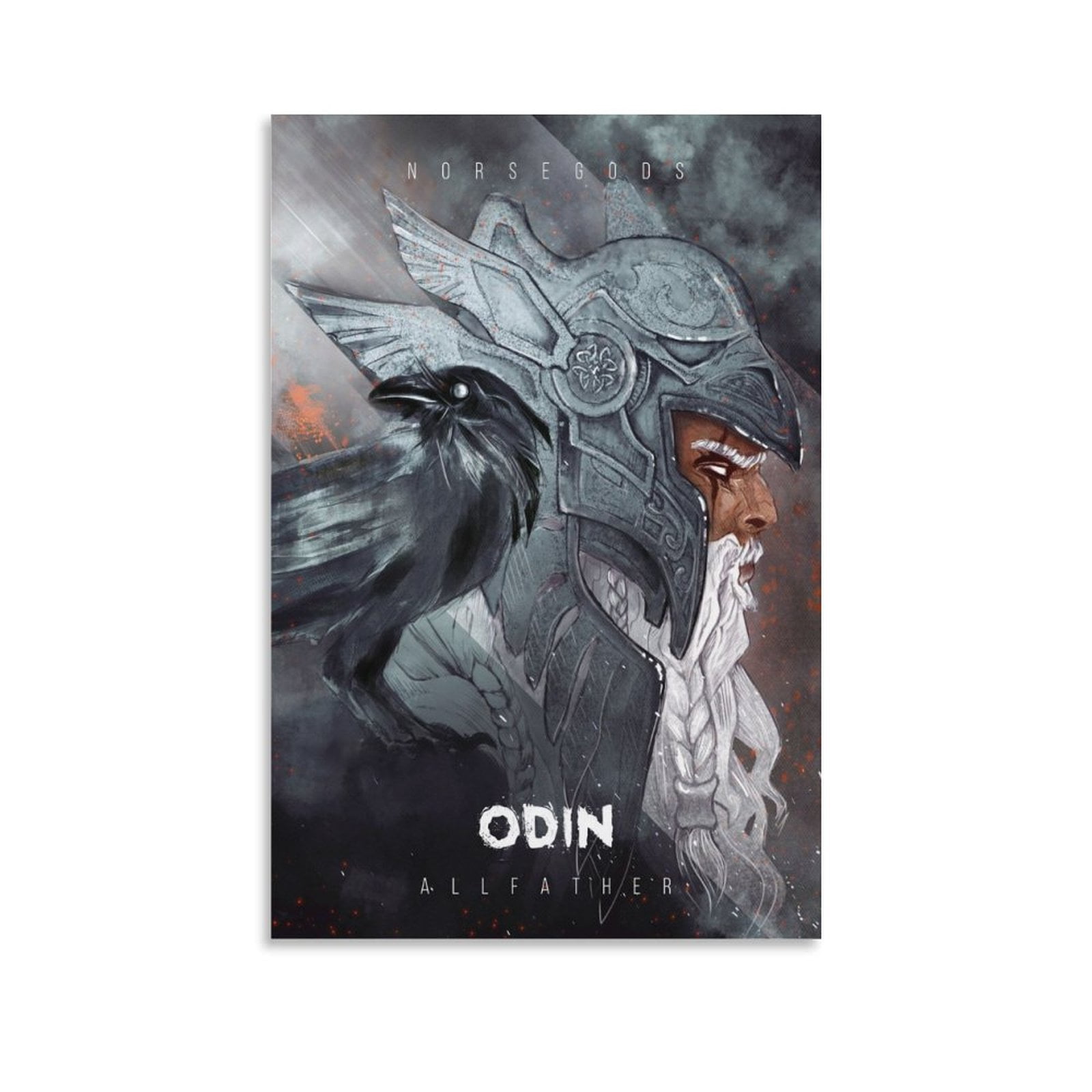 Norse Mythology Viking Poster Odin Room Aesthetic Poster Print Art Wall ...