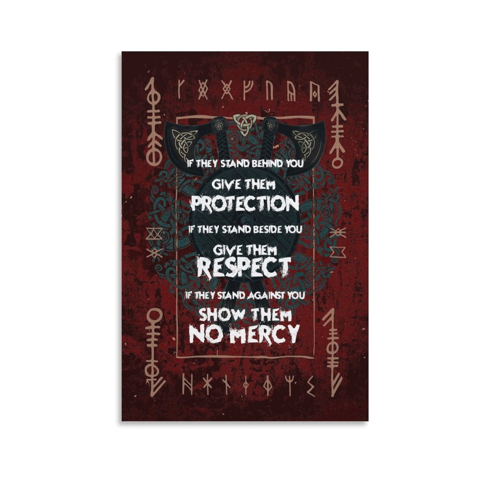 Norse Mythology Viking Poster Warriors Code Painting On Canvas Wall Art ...