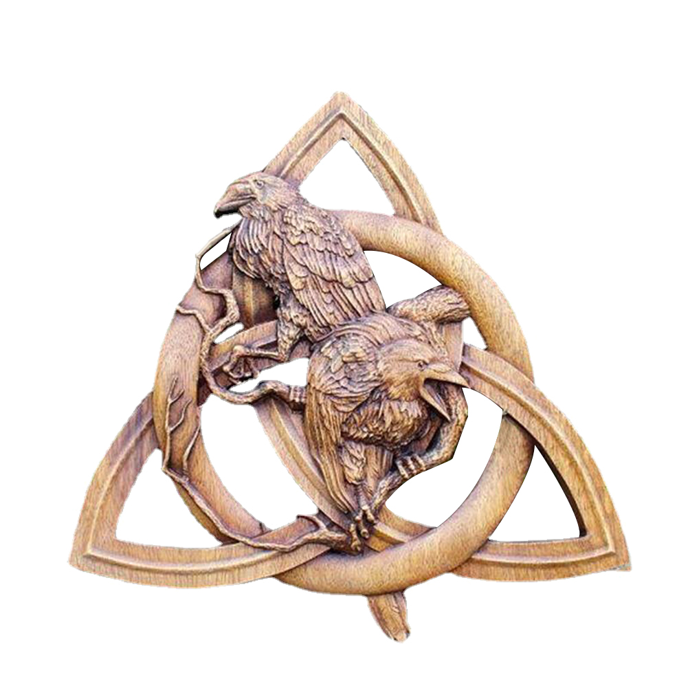 Norse Pagan Gods Carving Heathen Norse Rune Wood Wall Hanging Decor ...