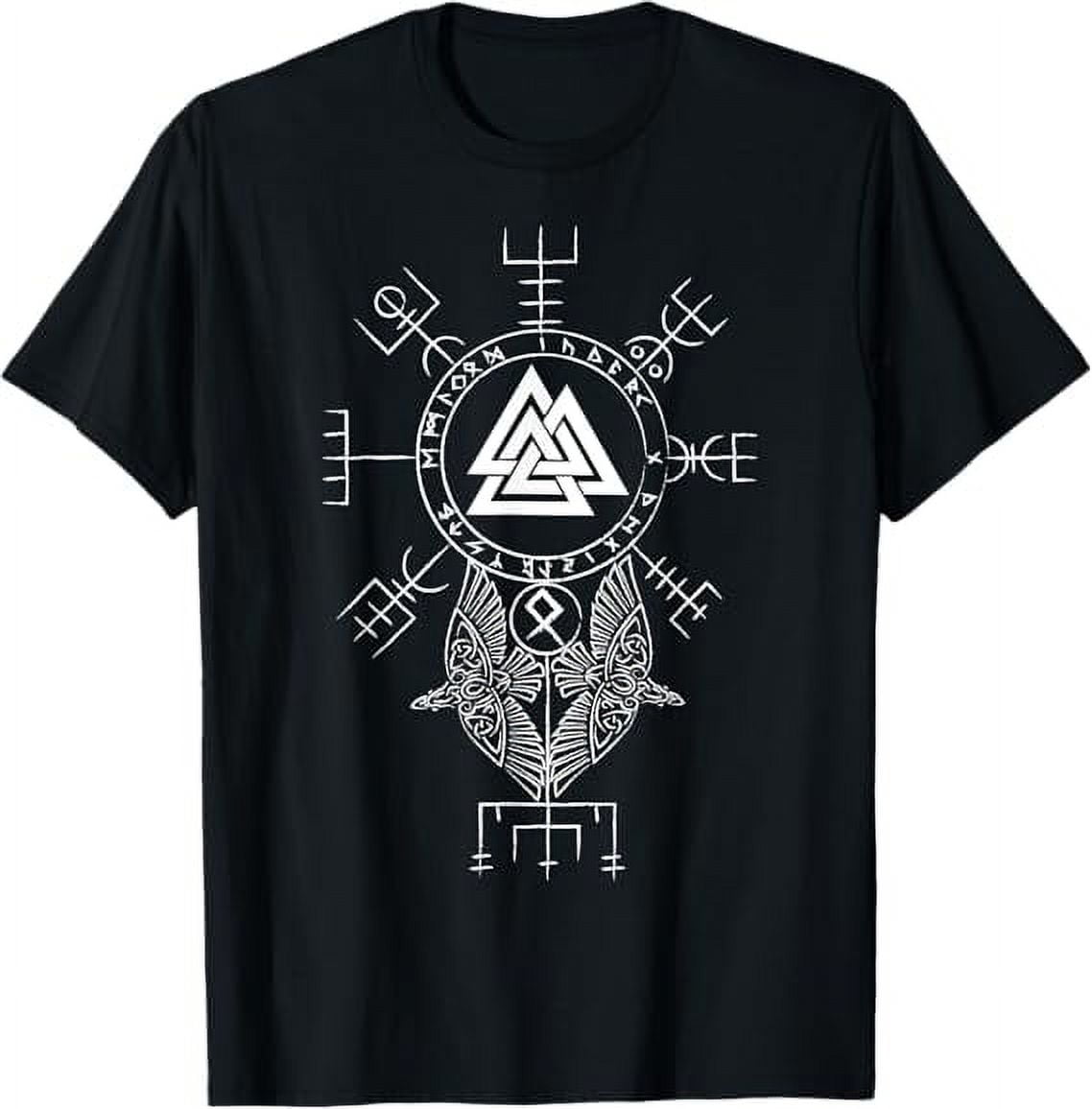 Norse Symbol - Celtic Compass Vegvisir - Viking Valknut Short Sleeve T ...