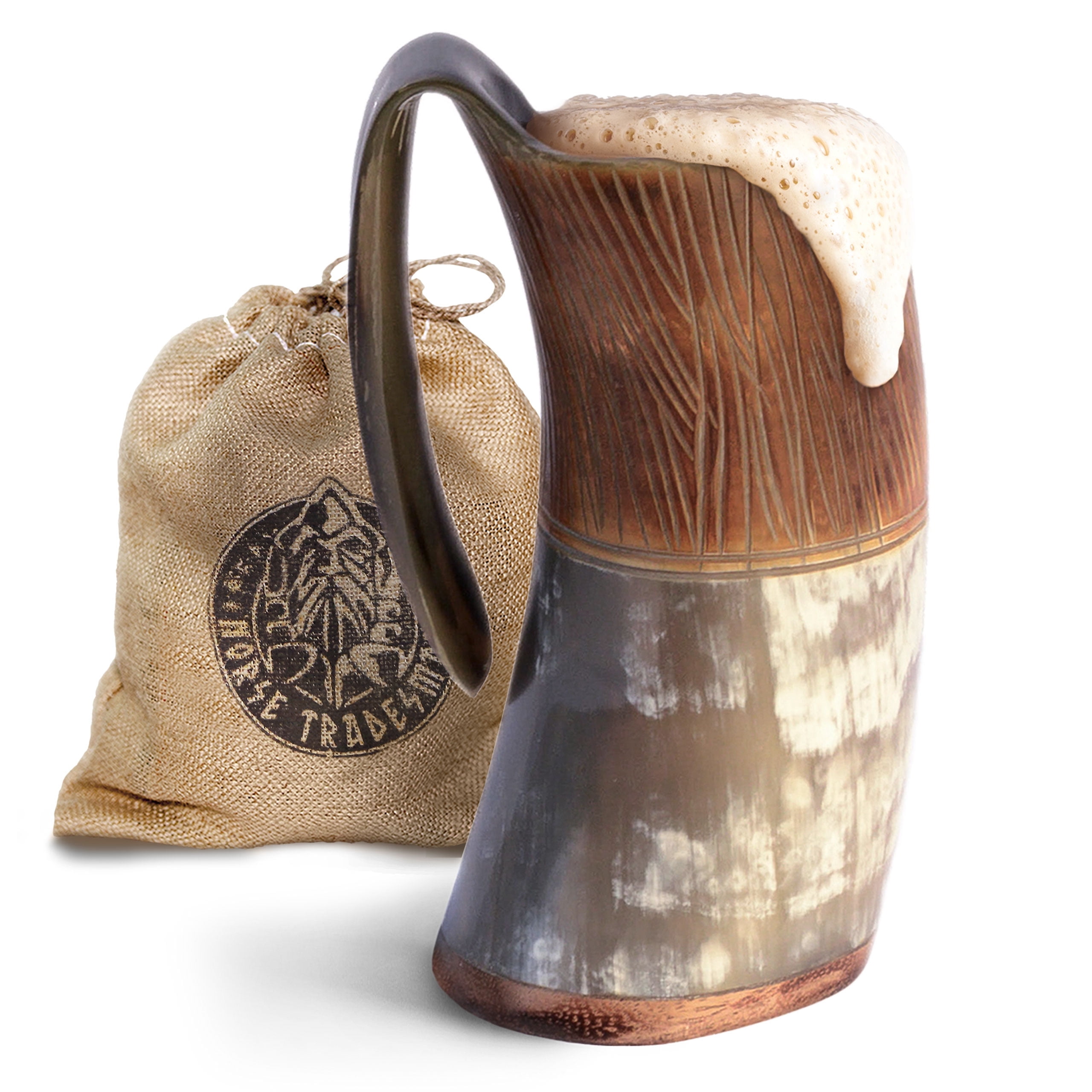 Norse Tradesman Genuine LG Viking Drinking Horn Mug - 100% Authentic ...