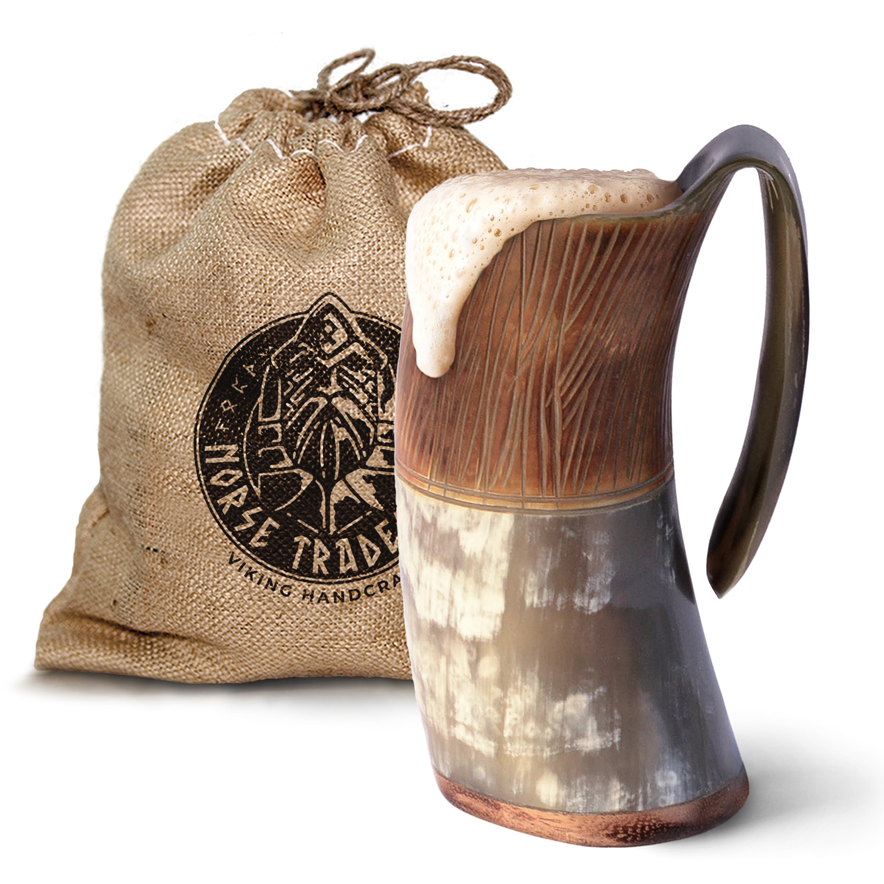 Norse Tradesman Genuine LG Viking Drinking Horn Mug - 100% Authentic ...