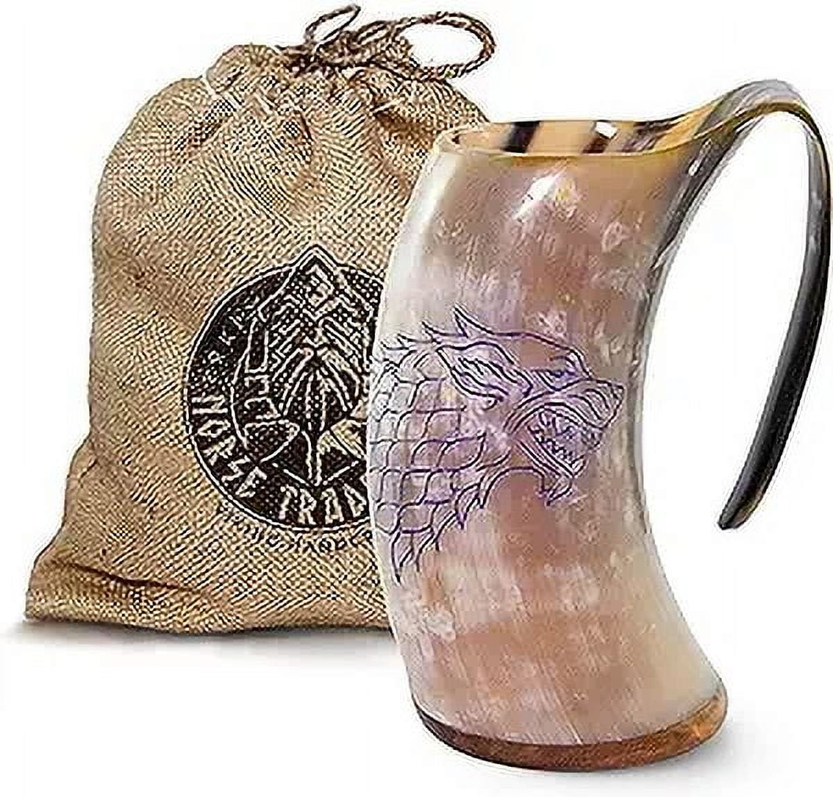 Norse Tradesman Genuine LG Viking Drinking Horn Mug - 100% Natural Beer ...