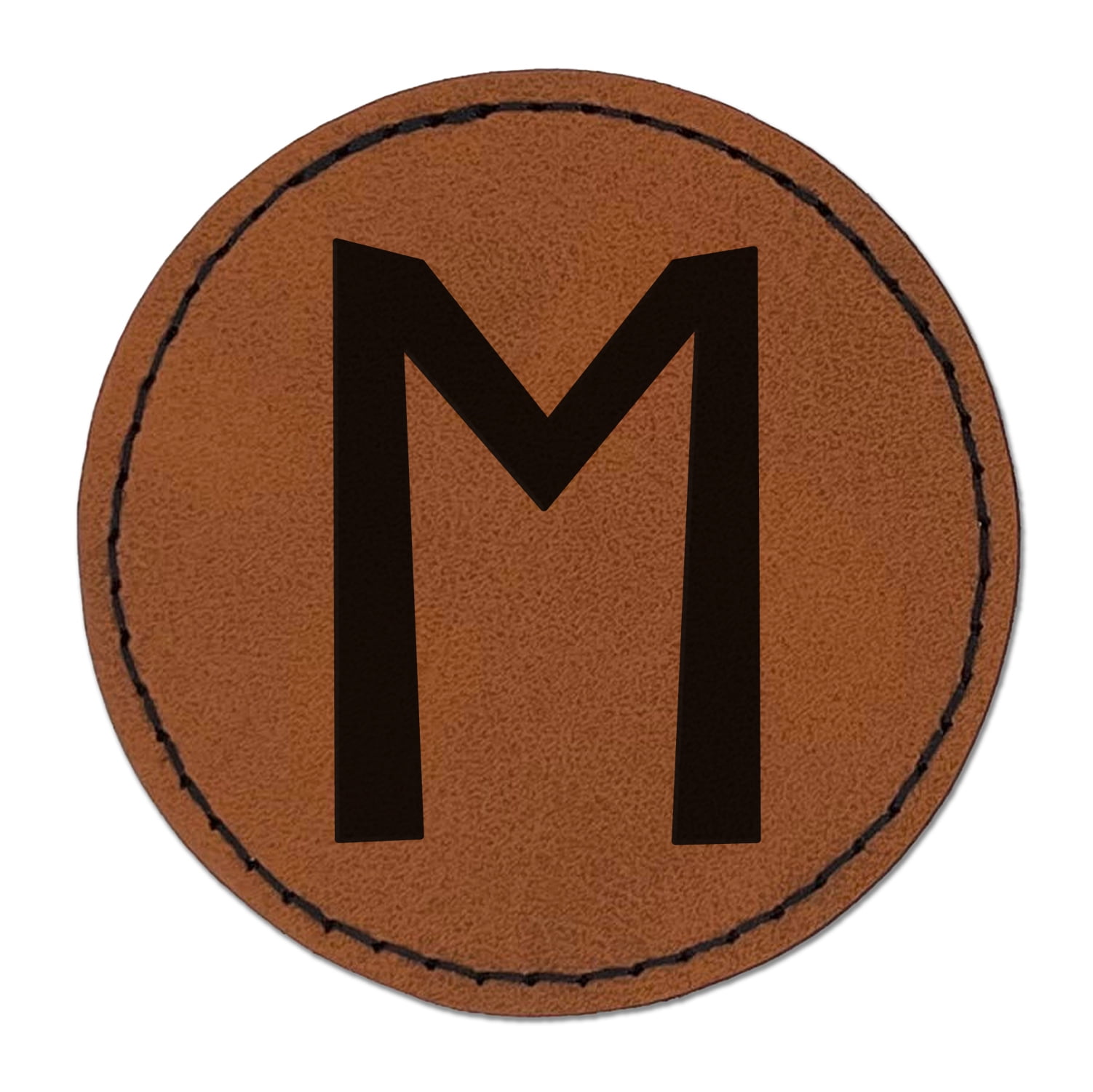 Norse Viking Dwarven Rune Letter E 2.5" Faux Leather Round Engraved ...