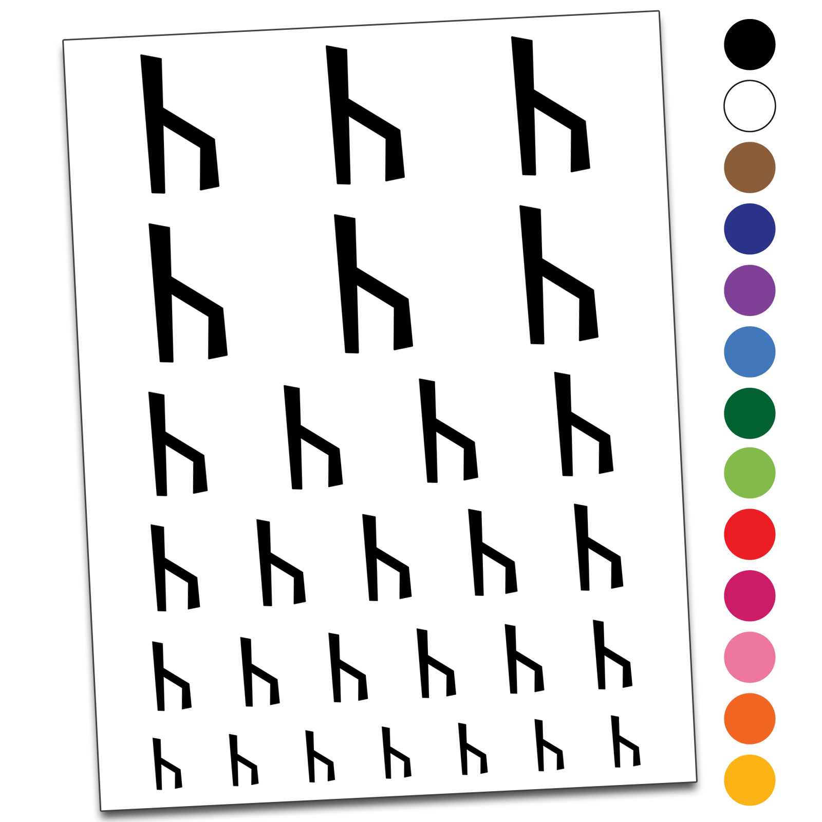 Norse Viking Dwarven Rune Letter K Water Resistant Temporary Tattoo Set ...